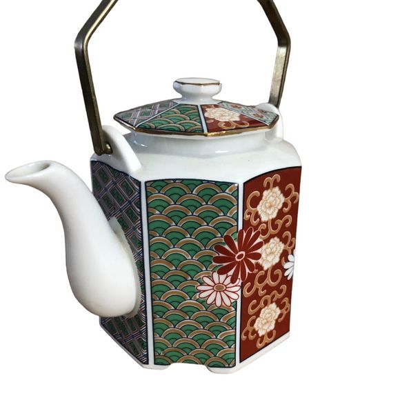 Arita | Kitchen | Vintage Arita Imari Fan Fine Porcelain Teapot Japan ...